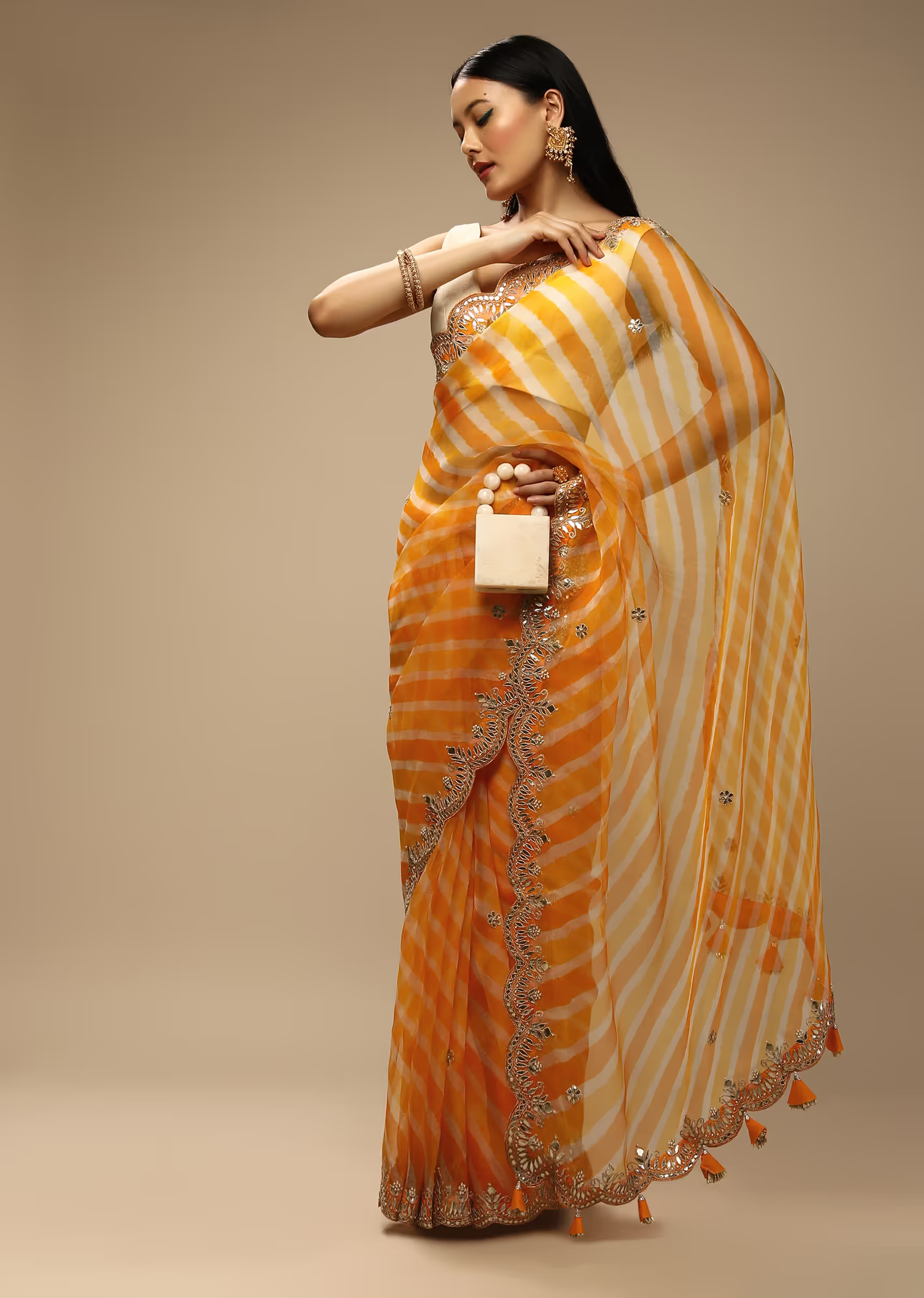 Glam Up Your Ethnic Look with the Alluring and Enticing Lehariya Sarees ...