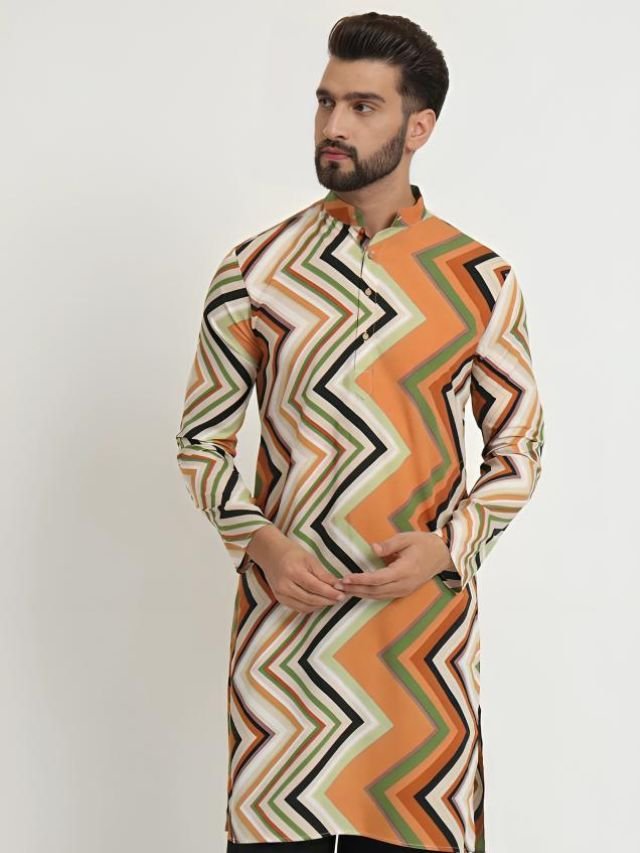 13 Trending Mens Printed Kurtas from Surat to Buy Online