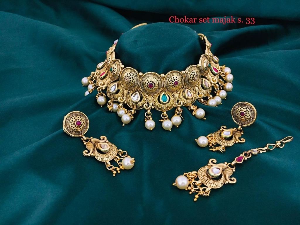 Buy chokar set 34 at Rs. 650 online from Fab Funda Artificial jewellery ...