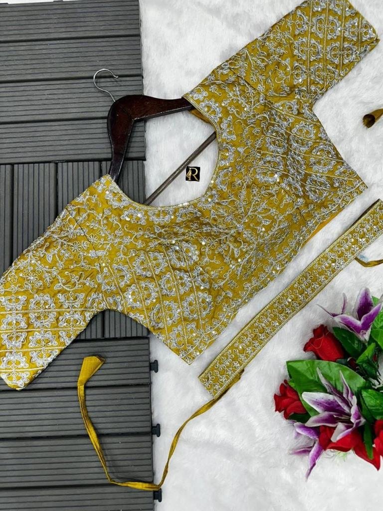 Cording Embroidery Saree with Matching Blouse And Belt