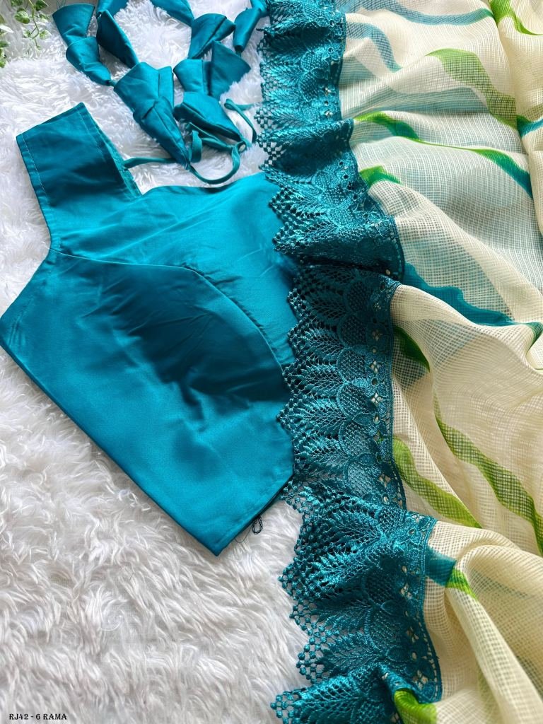 Exclusive Collection Heavy Border Rama Saree